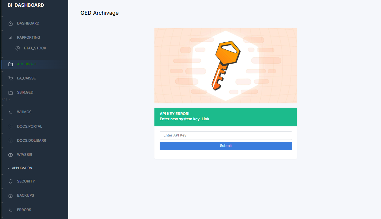 API_KEY ERROR : #E02 - Documentation CRMSBIR